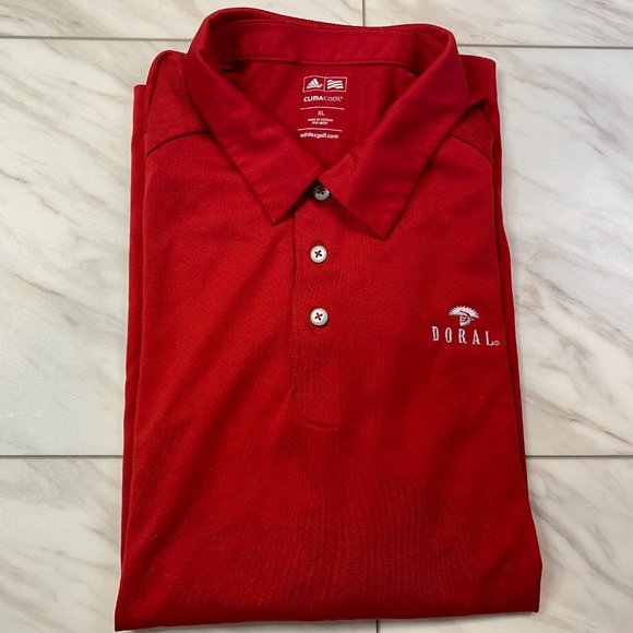 adidas | Shirts | Adidas Golf Clima Cool Red Performance Polo Formotion ...